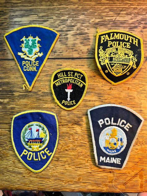 Vintage Police Department Patches Lot Of 5 Unique Patches Etsy