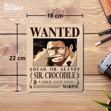 One Piece Custom Mouse Pad Sir Crocodile Wanted Poster Shopee