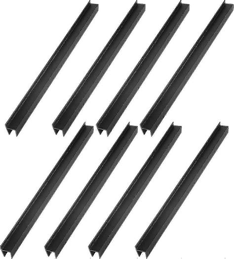 8 Pack Pvc Hanging File Rails 12 Inch For 12 Drawing Sides Black