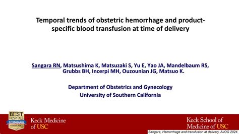 Christopher Robinson On Linkedin Ajog Presents Temporal Trends Of Obstetric Hemorrhage And…