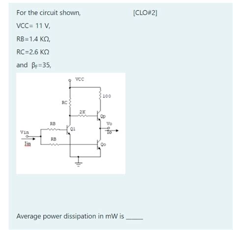 Solved For The Circuit