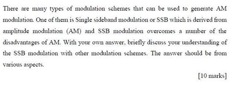 Solved There Are Many Types Of Modulation Schemes That Can Chegg Com