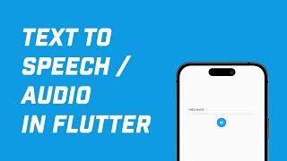 Easy Text To Speech In Flutter Doovi