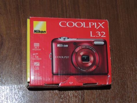 New In Open Box Nikon Coolpix L32 Camera 20 1mp Camera Red 018208264827 Ebay