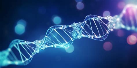 Premium Photo Dna Strand Closeup Generative Ai