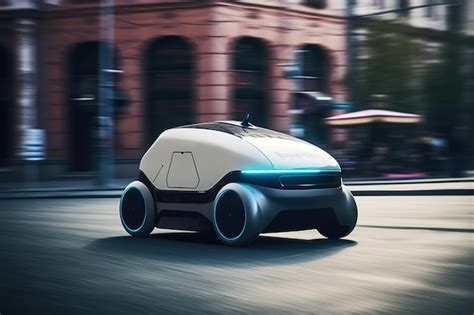Premium Photo Generated Illustration Of Autonomous Delivery Robot On