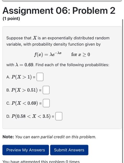 Solved Assignment 06 Problem 2 1 Point Suppose That X Is