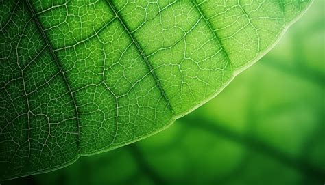 premium photo two green leaves that are overlapping each other