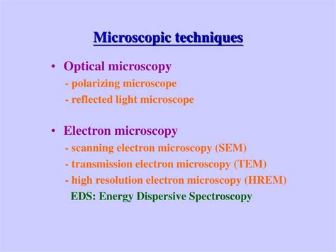 Ppt Chapter 4 Other Techniques Microscopy Spectroscopy Thermal