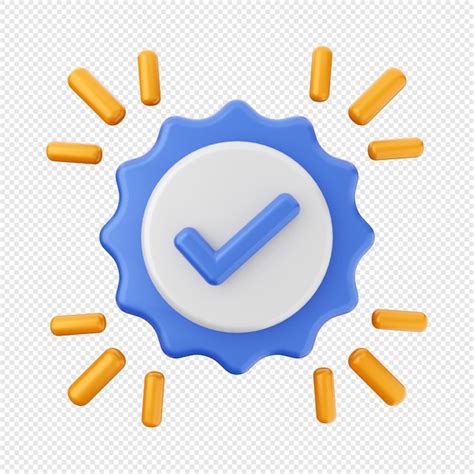 Premium Psd 3d Verification Icon Illustration Render