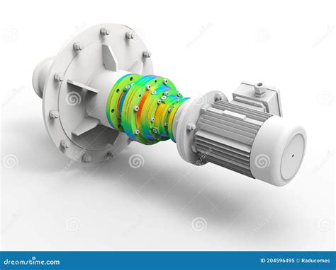 3d Rendering Finite Element Analysis Of A Coupling Part Royalty Free