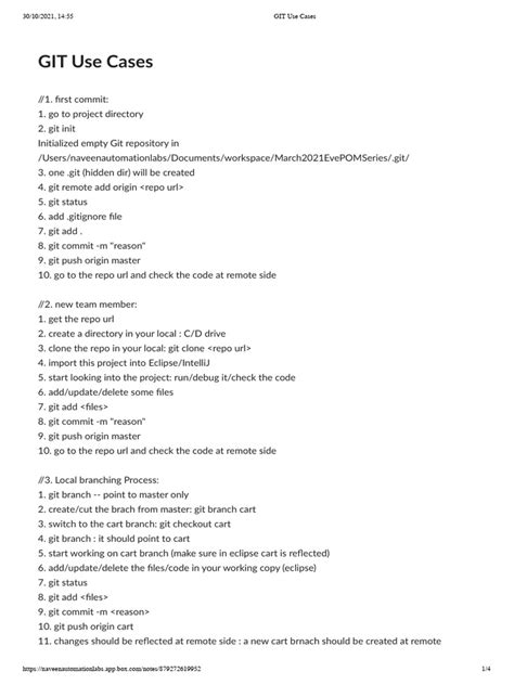 git use cases notes pdf