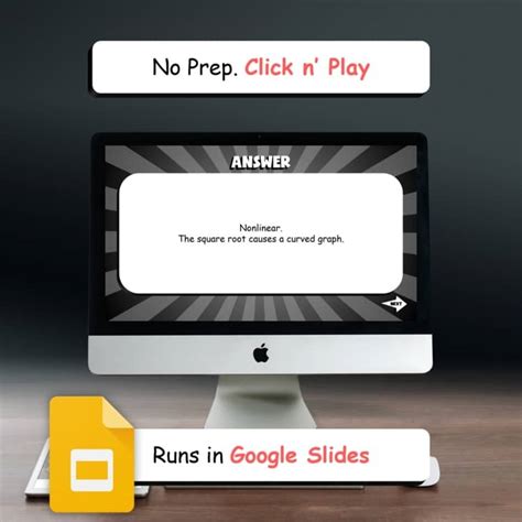 Compare Linear And Nonlinear Functions Bump Math Game No Prep Grade 8