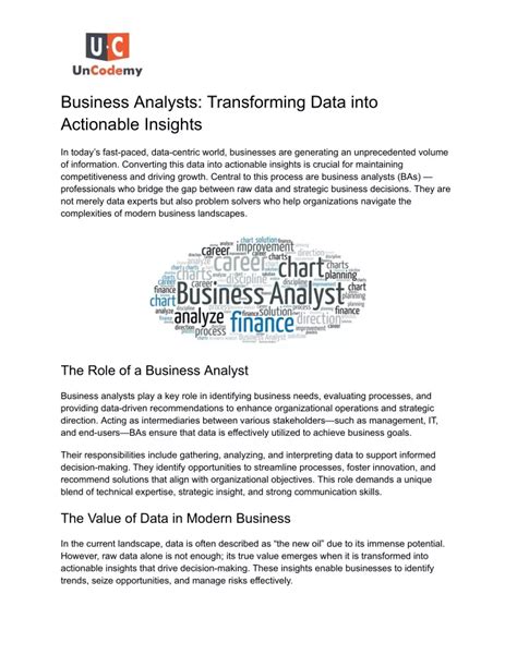 Ppt Business Analysts Transforming Data Into Actionable Insights Powerpoint Presentation Id