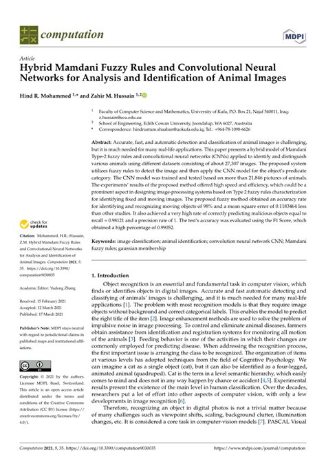 pdf hybrid mamdani fuzzy rules and convolutional neural networks for