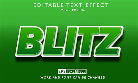 Premium Vector Blitz Text Effect