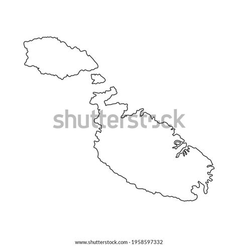 Malta Blank Vector Map Isolated On Stock Vector Royalty Free