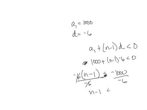 Solved An Arithmetic Sequence Has First Term 1000 And A Common