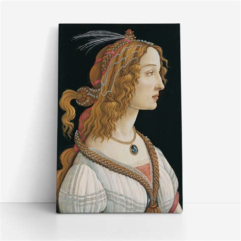 Quadro Sandro Botticelli Retrato Jovem Mulher Canvas X Cm Leroy Merlin