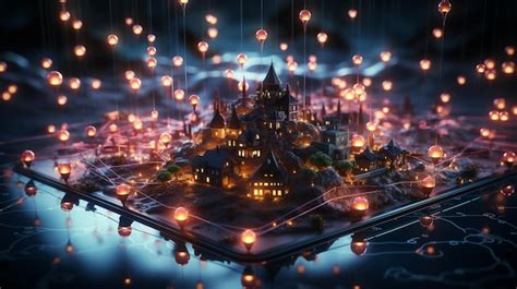 Premium Photo A Graphical Representation Of A Connected Iot Network Generative Ai