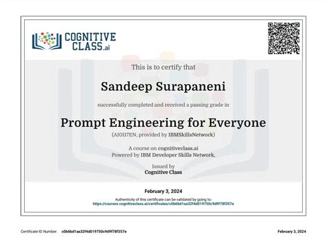 Promptengineering Ai Skillsdevelopment Ibm Sandeep S