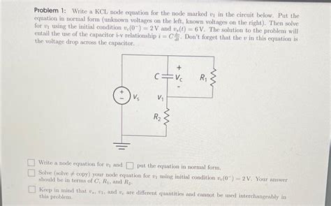 Solved Problem Write A KCL Node Equation For The Node Chegg