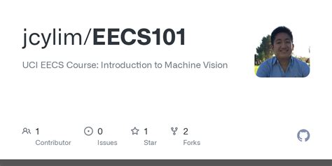GitHub Jcylim EECS101 UCI EECS Course Introduction To Machine Vision