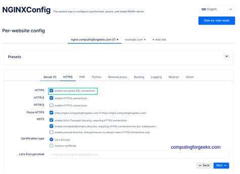 Easily Generate Nginx Configuration Files Using Nginxconfig