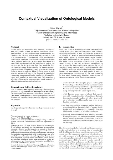 Pdf Contextual Visualization Of Ontological Models