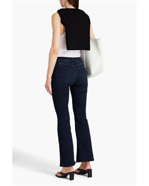 Frame Le Pixie High Rise Flared Jeans In Blue Lyst