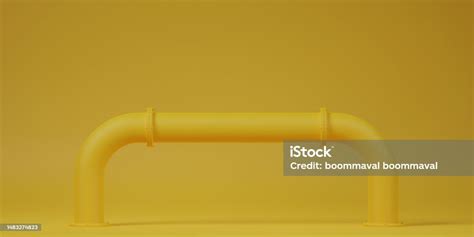 노란색 천연 가스 파이프라인 또는 산업 파이프 배경의 개념 3d 그림 0명에 대한 스톡 사진 및 기타 이미지 0명 3차원 형태 강철 Istock