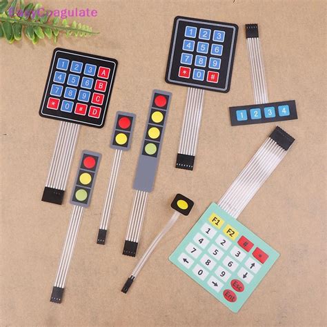 Eas 12 3 4 ปุ่มเมมเบรนสวิทช์ 34 4x5 Matrix Array คีย์บอร์ด 1x6 ปุ่มกด