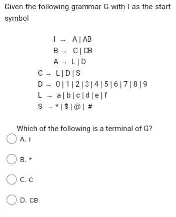 Solved Given The Following Grammar G With I As The Start Chegg