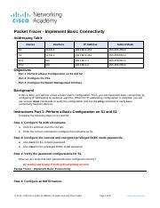 Implement Basic Connectivity Configuration Steps Objectives Course Hero