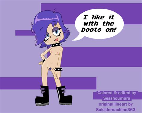 Rule 34 Blue Hair Cartoon Network Casual English Text Female Footwear Happy Female Hi Hi Puffy