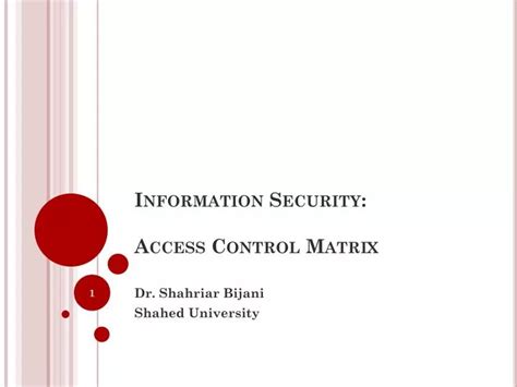 Ppt Information Security Access Control Matrix Powerpoint