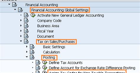 SAP FICO Central Assign Tax Codes For Non Taxable Transactions
