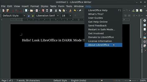 Is There A Dark Mode For Libre Office English Ask LibreOffice