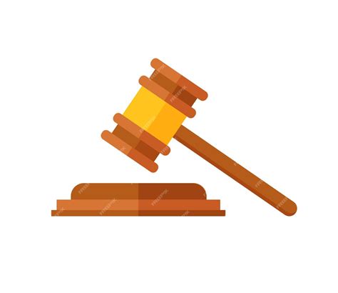 Premium Vector | Judge wood gavel icon law hammer symbol vector illustration isolated on white ...