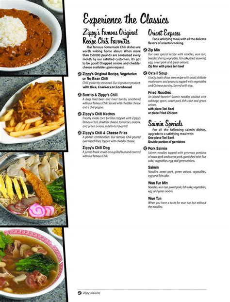 Menu Of Zippys Restaurant In Kailua Hi 96734