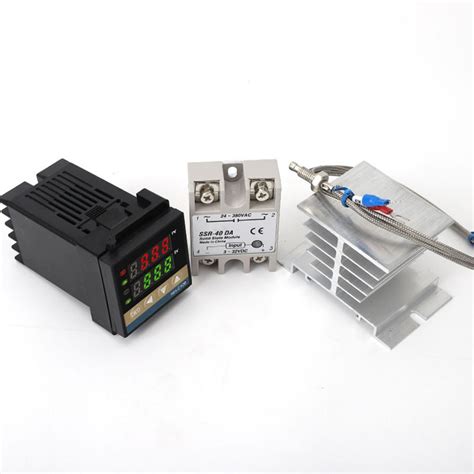 Rex C100 Pid Temperature Controller 110 220v 400°c Digital Thermostat Output 40a Ssr K Type