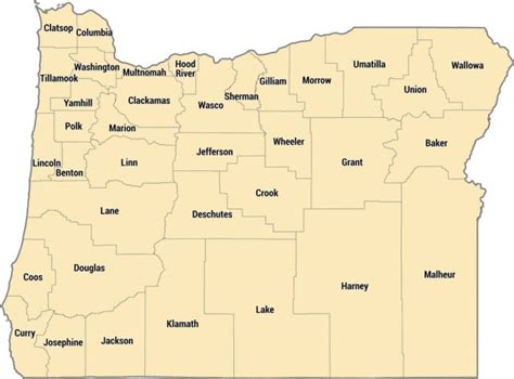 Oregon Population Map Us Maps