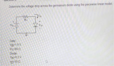 Solved Determine the voltage drop across the germanium diode | Chegg.com