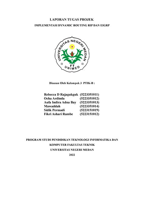 Laporan Tugas Projek Kelompok 3 Laporan Tugas Projek Implementasi