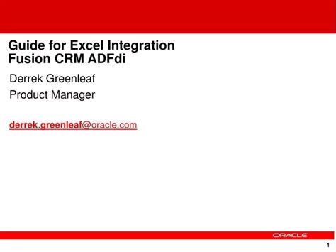 Ppt Guide For Excel Integration Fusion Crm Adfdi Powerpoint Presentation Id 9544338