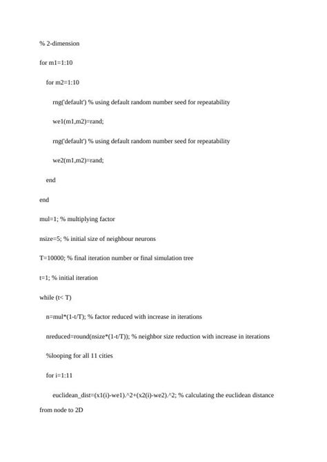 Kohonen Self Organizing Map For Tsp Problem