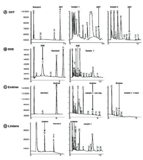 GC Chromatograms Of The Selected Chlorinated Pesticides At The Highest Download Scientific