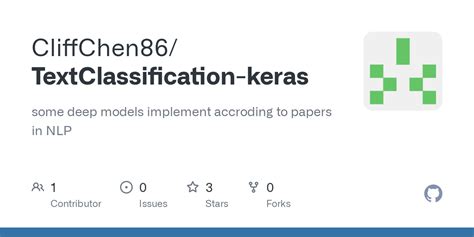 Github Cliffchen86 Textclassification Keras Some Deep Models