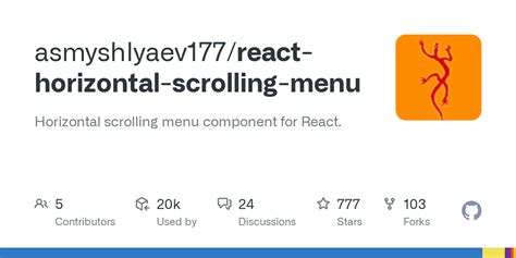 Github Asmyshlyaev177react Horizontal Scrolling Menu Horizontal Scrolling Menu Component For