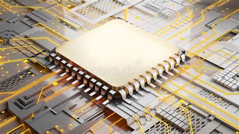 Computer System Connection Pointabstract Technology Of Central